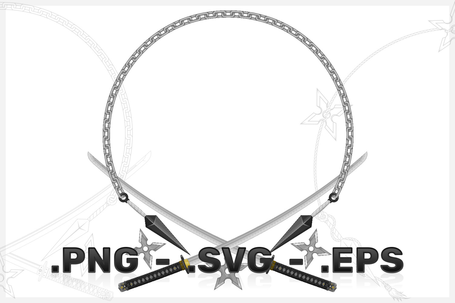 ArtStation - Vector Design of Japanese Ninja Assassin Weapons | Artworks