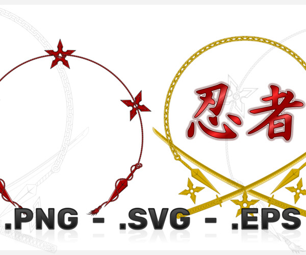 ArtStation - Vector Design of Japanese Ninja Assassin Weapons | Artworks