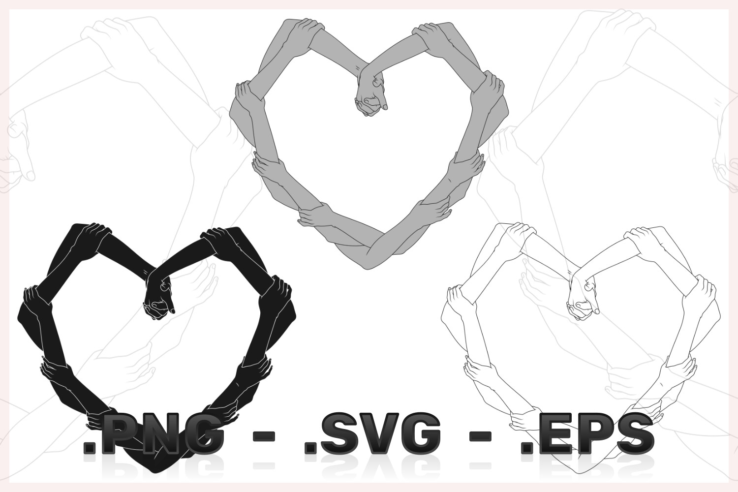 ArtStation - Vector Design Of Arms Forming A Heart | Artworks