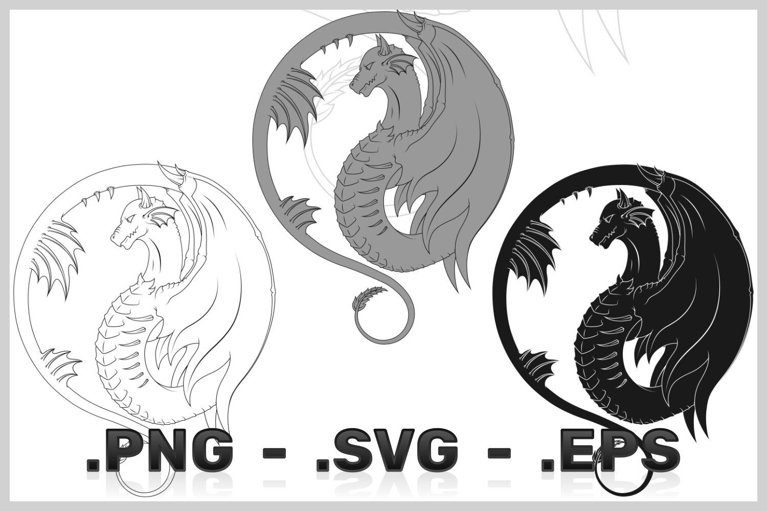 ArtStation - Dragon vector design with YinYang | Artworks