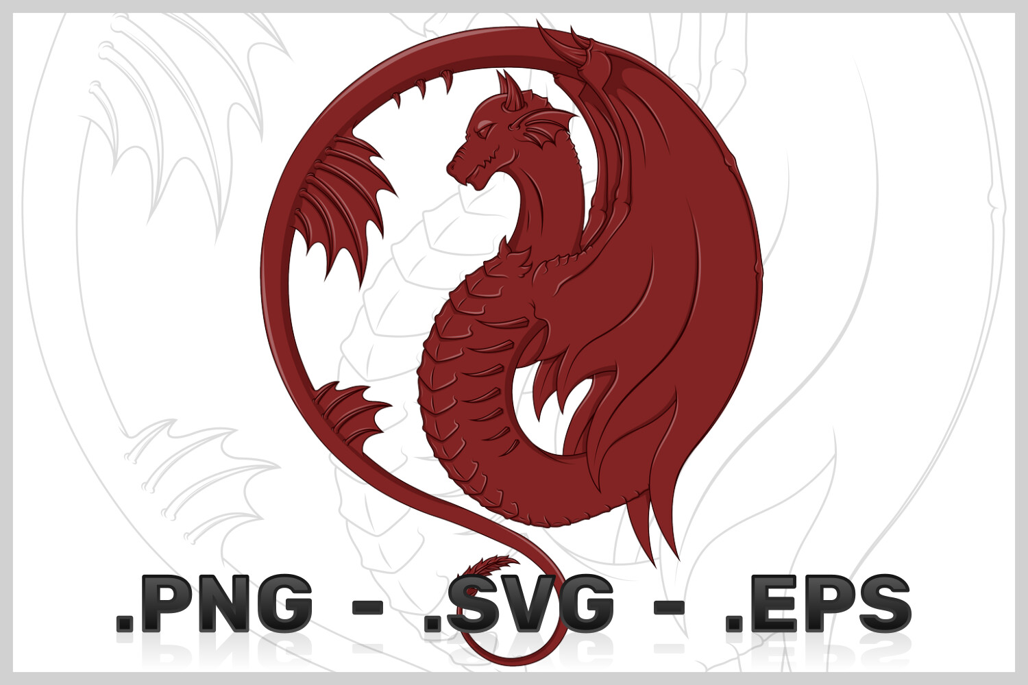 ArtStation - Dragon vector design with YinYang | Artworks