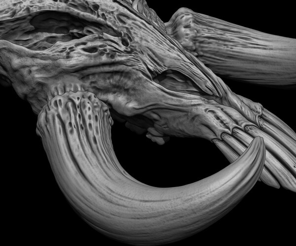 ArtStation - 3D PRINTABLE MYTHOSAUR SKULL AND HORNS PACK - THE ...