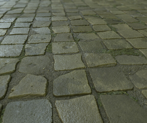 ArtStation - Mossy Cobble Flooring | Game Assets