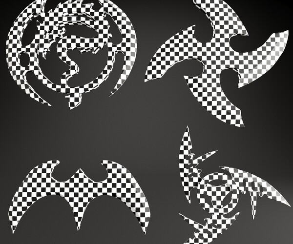 ArtStation - 20 SHURIKEN BATMAN STAR COLLECTION . VOL 1 | Game Assets