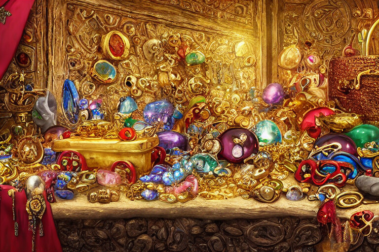 ArtStation - Alibaba cave treasure chest pirate 1000 png collection ...