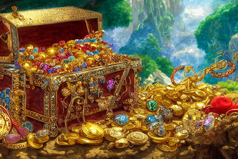ArtStation - Alibaba cave treasure chest pirate 1000 png collection ...