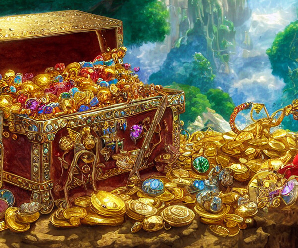 ArtStation - Alibaba cave treasure chest pirate 1000 png collection ...