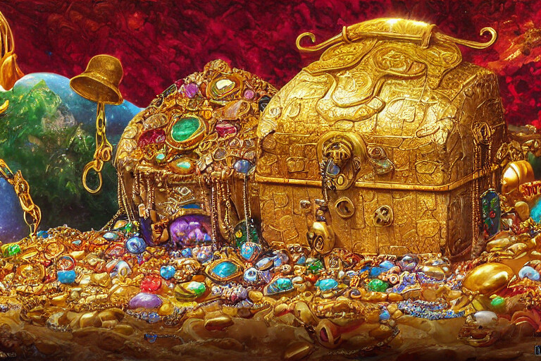 ArtStation - Alibaba cave treasure chest pirate 1000 png collection ...
