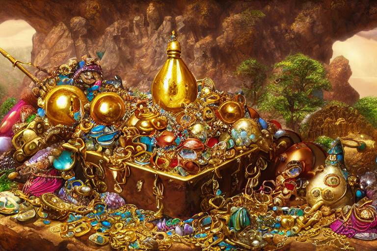 ArtStation - Alibaba cave treasure chest pirate 1000 png collection ...