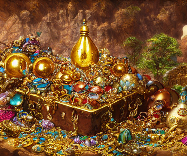 ArtStation - Alibaba cave treasure chest pirate 1000 png collection ...