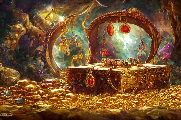 ArtStation - Alibaba cave treasure chest pirate 1000 png collection ...