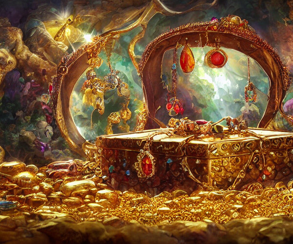 ArtStation - Alibaba cave treasure chest pirate 1000 png collection ...