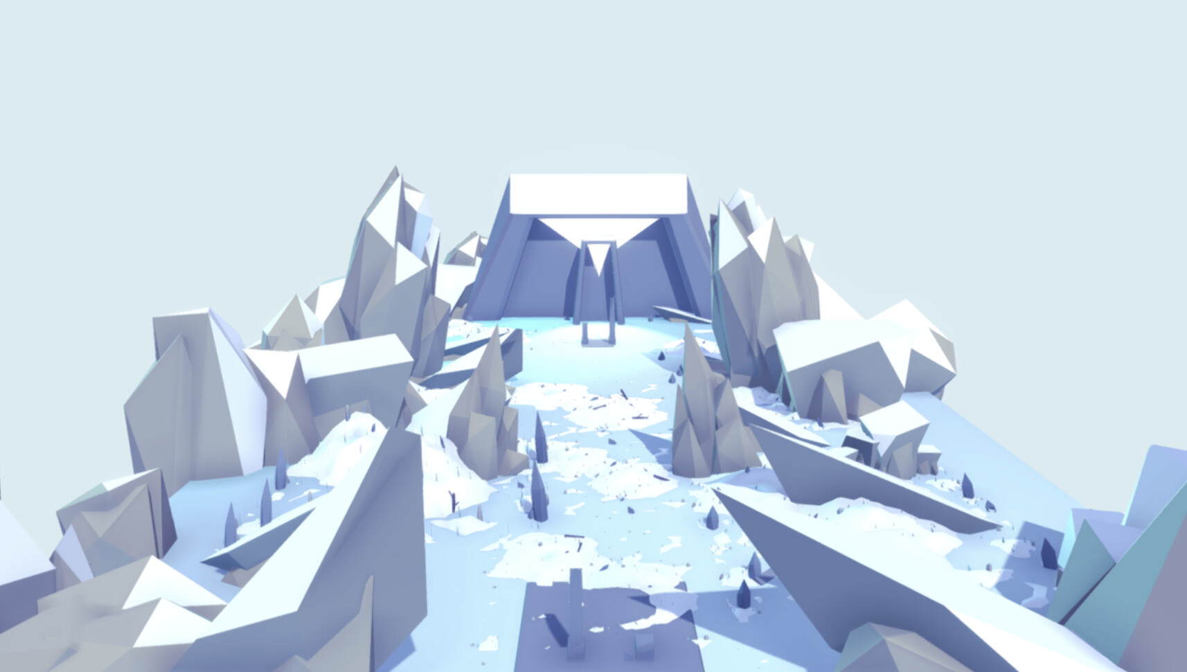 ArtStation - A door in snow - Low poly stylized environment | Game Assets