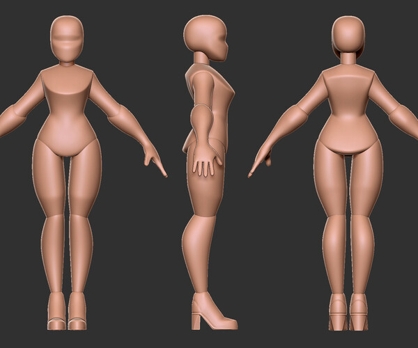 ArtStation - Base Mesh Fanart 01 | Resources