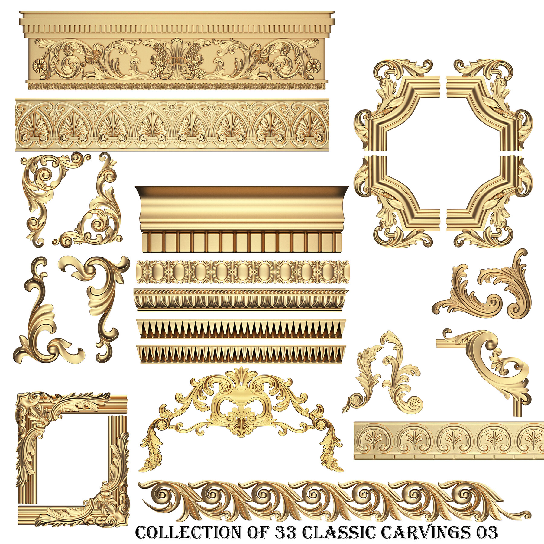 ArtStation - Collection of 170 Classic Carvings 06 | Resources