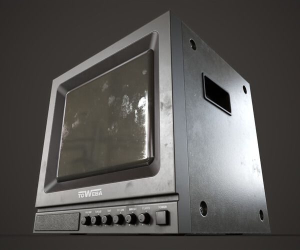 ArtStation - Portable square old TV | Game Assets