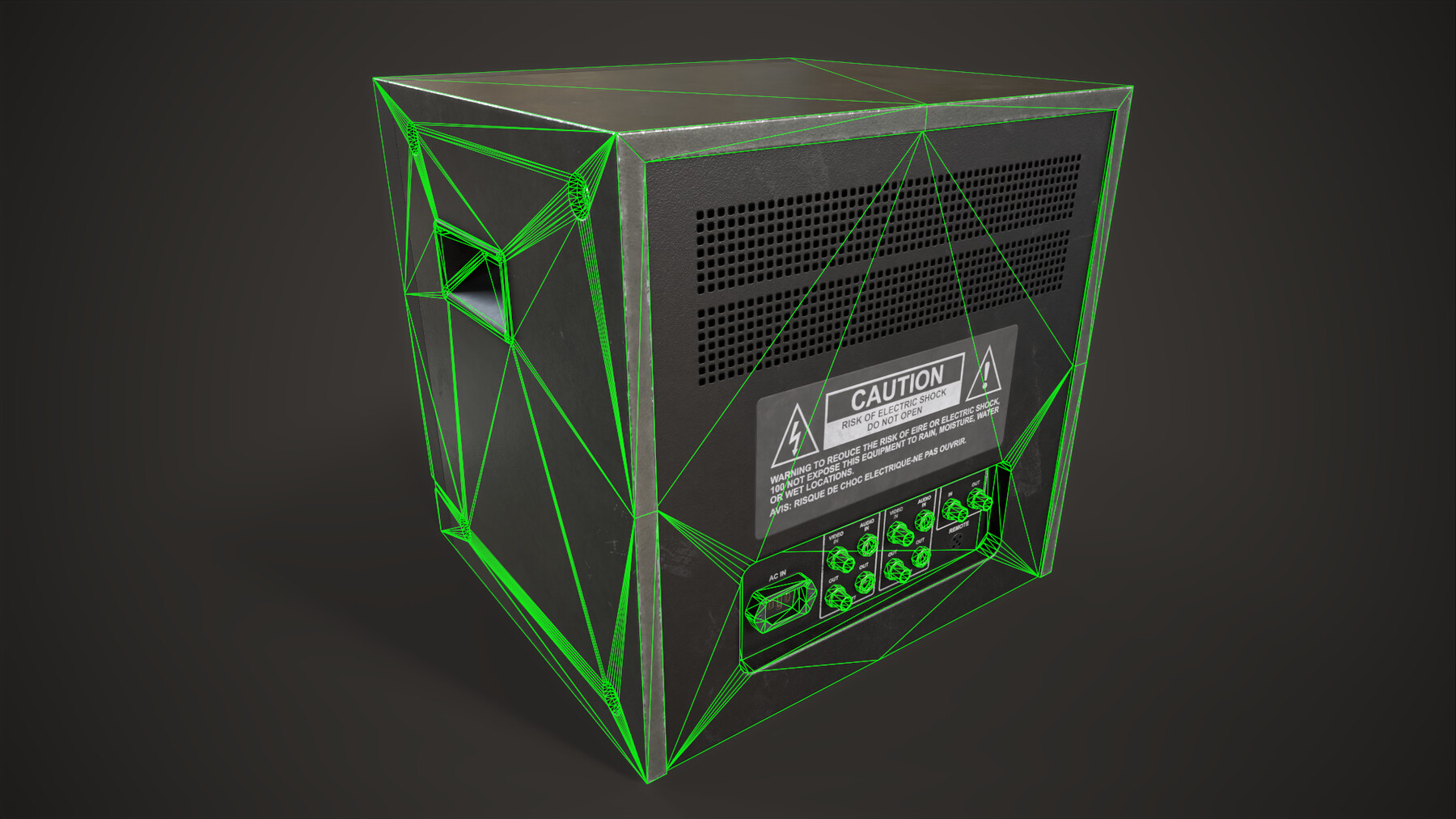 ArtStation - Portable square old TV | Game Assets