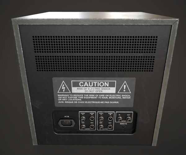 ArtStation - Portable square old TV | Game Assets