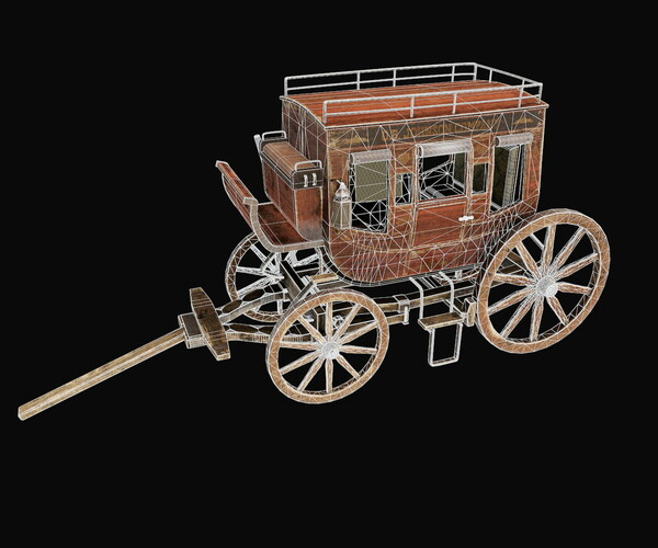 ArtStation - Stagecoach 3d Model Game Ready | Game Assets