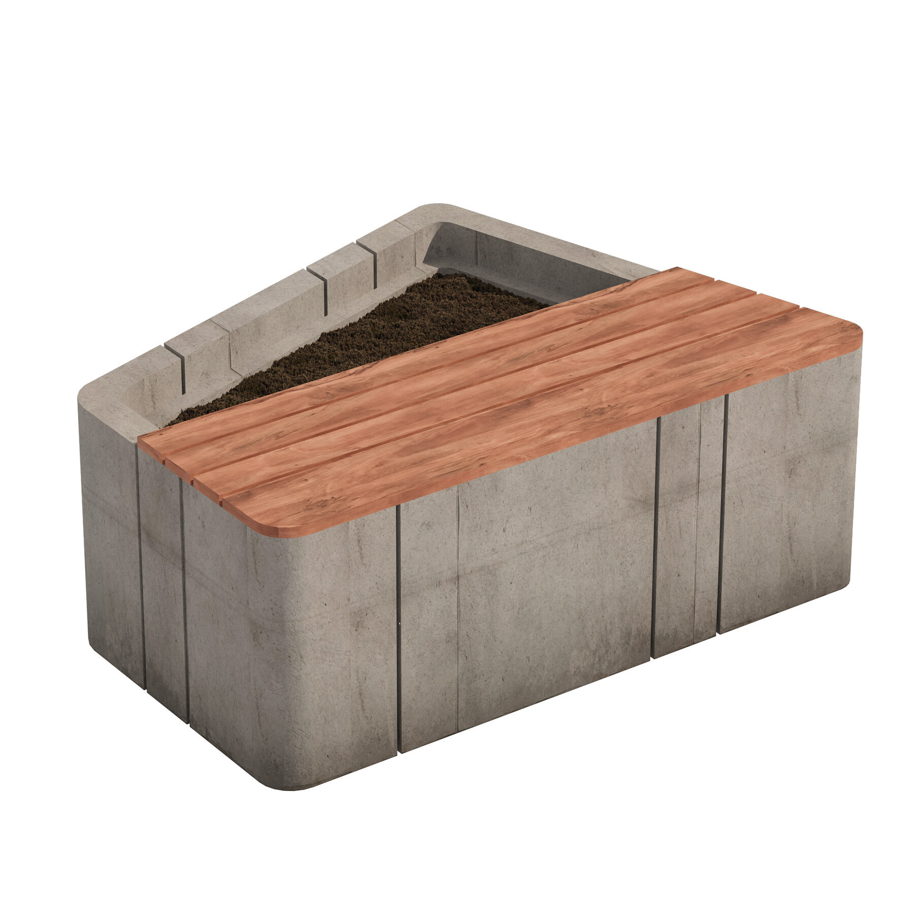 ArtStation - Modular Planters with bench | Resources