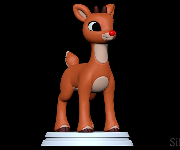 ArtStation - Rudolph the Red-Nosed Reindeer 3D print model | Resources