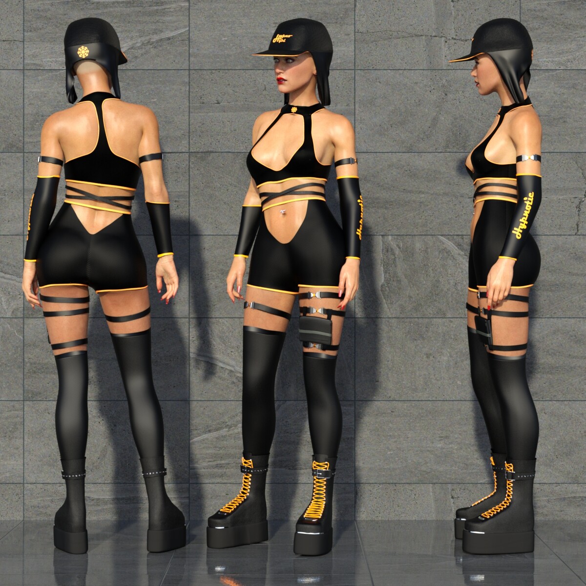 ArtStation - Hypno Girl 3 Outfit for Genesis 8 and 8.1 | Game Assets