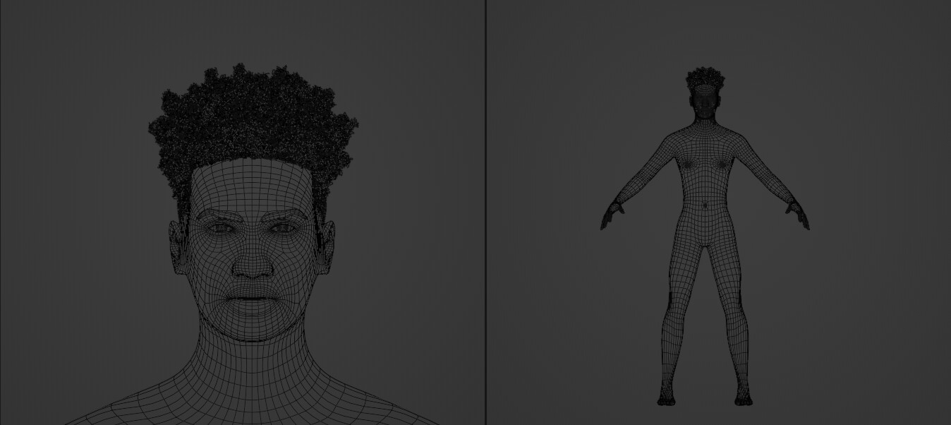 ArtStation - Afro Taper Fade Hair | Game Assets