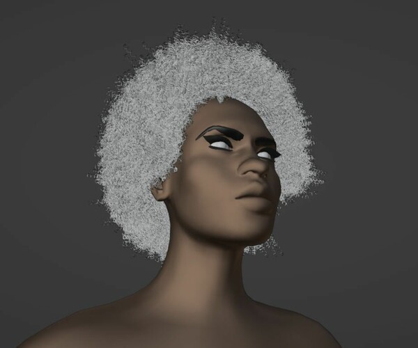 ArtStation - Afro Black Hair 3D model | Game Assets
