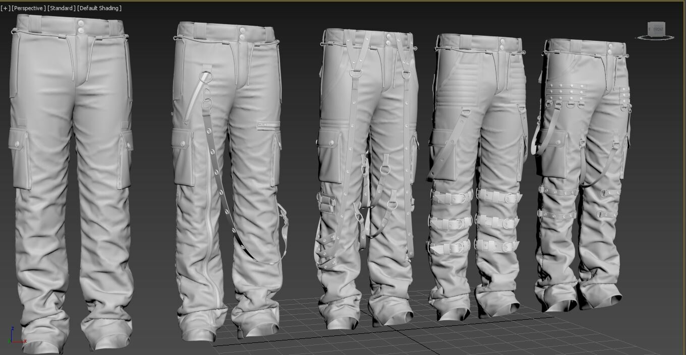 ArtStation - 5 Pants + Clo3D/Marvelous + Video Tutorial + ZPRJ + OBJ Vol.01 | Tutorials