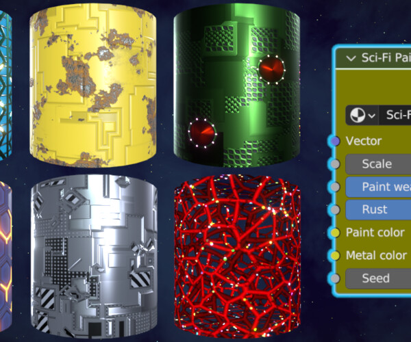 ArtStation - Procedural Sci-Fi Shaders for Blender | Resources