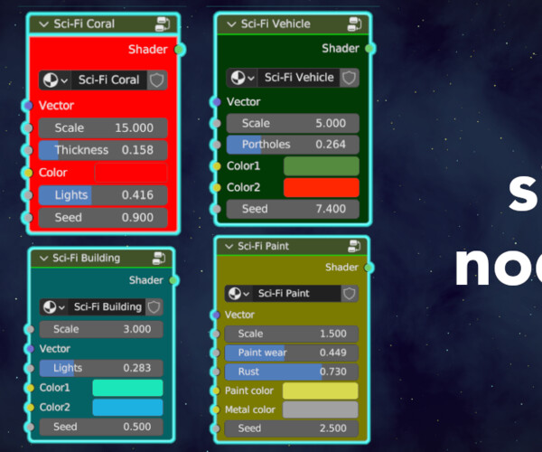 ArtStation - Procedural Sci-Fi Shaders for Blender | Resources