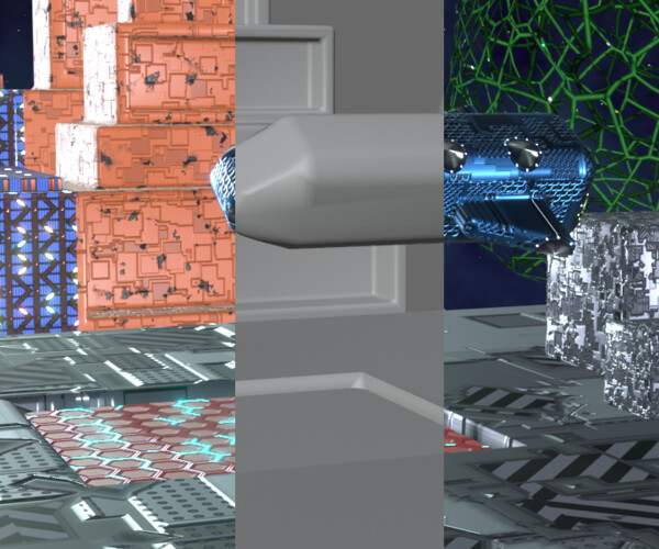 ArtStation - Procedural Sci-Fi Shaders for Blender | Resources