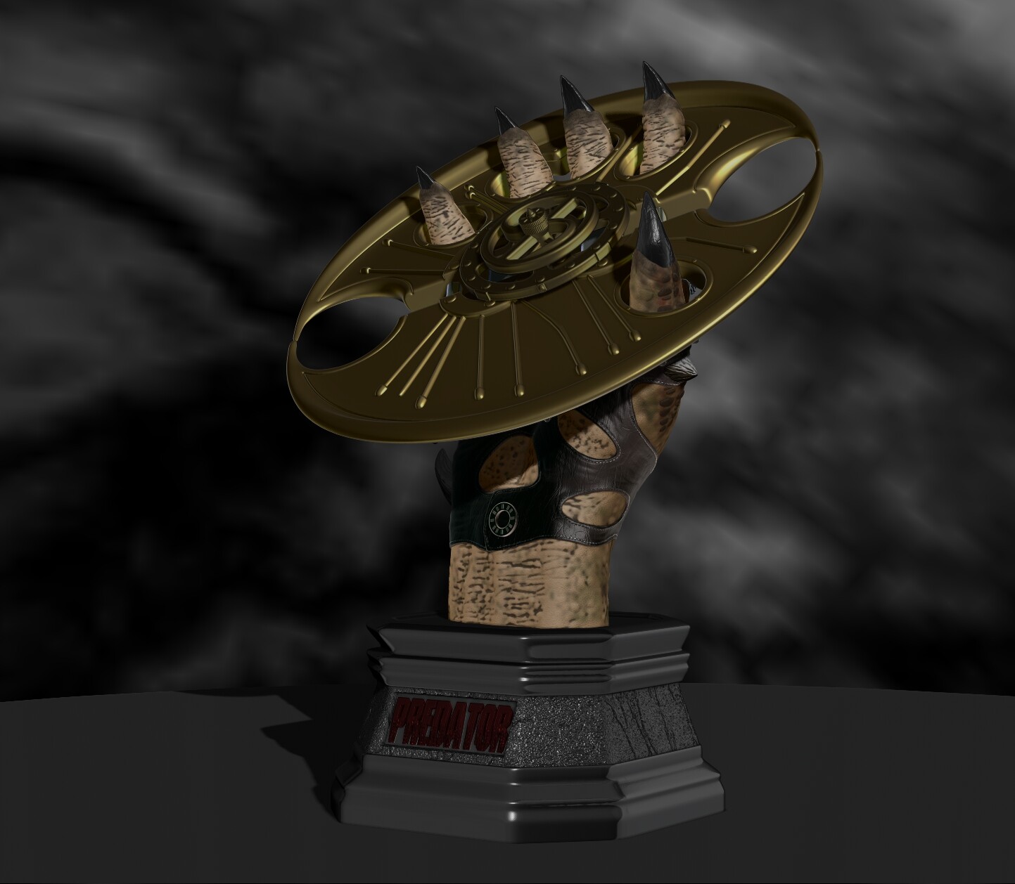 ArtStation - Predator 2 Smart Disc with Predator Hand File STL – OBJ ...