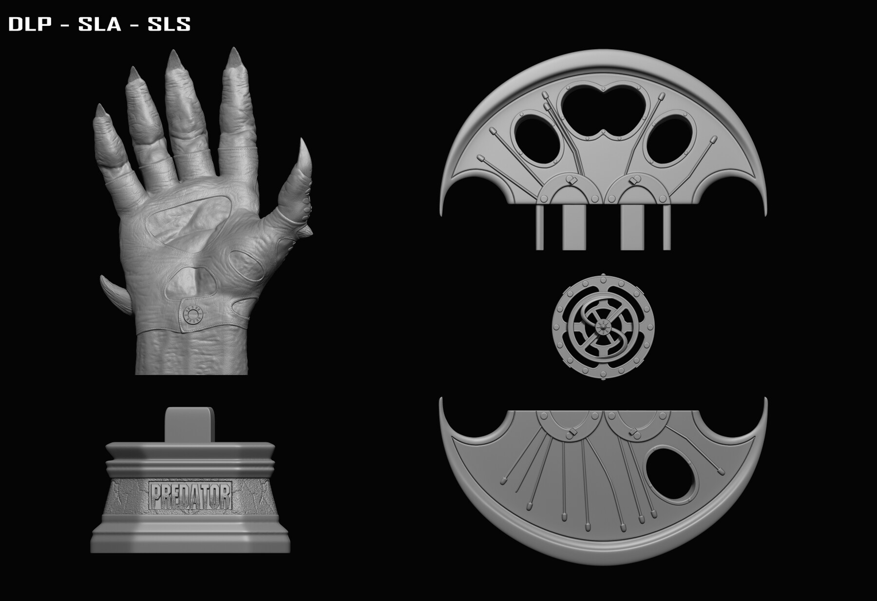 ArtStation - Predator 2 Smart Disc with Predator Hand File STL – OBJ for 3D Printing | Resources
