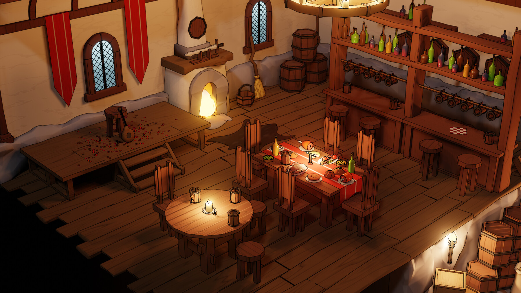 ArtStation - Low poly Tavern asset pack | Game Assets