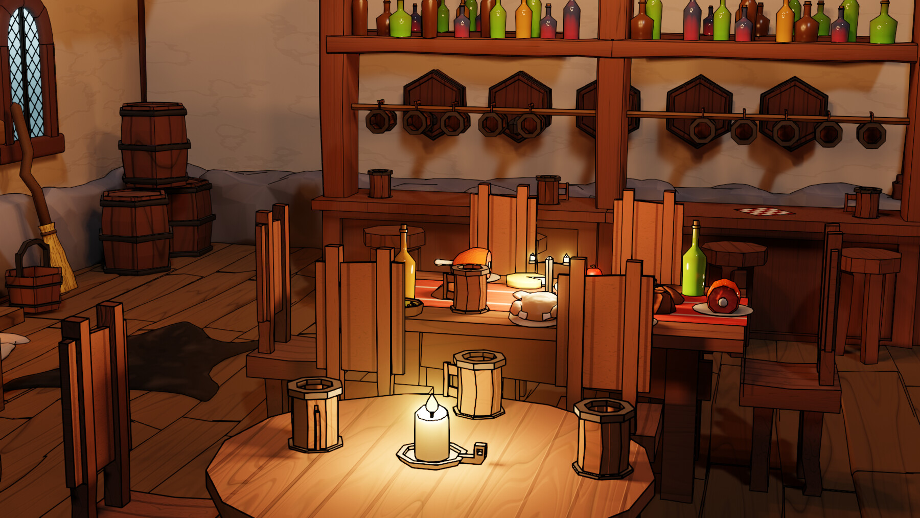 ArtStation - Low poly Tavern asset pack | Game Assets