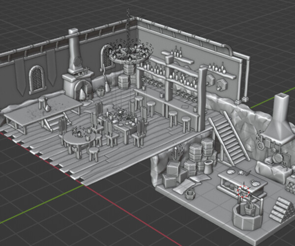 ArtStation - Low poly Tavern asset pack | Game Assets