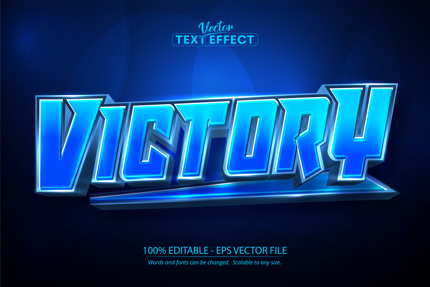 ArtStation - Victory text effect, editable esport and cartoon text ...