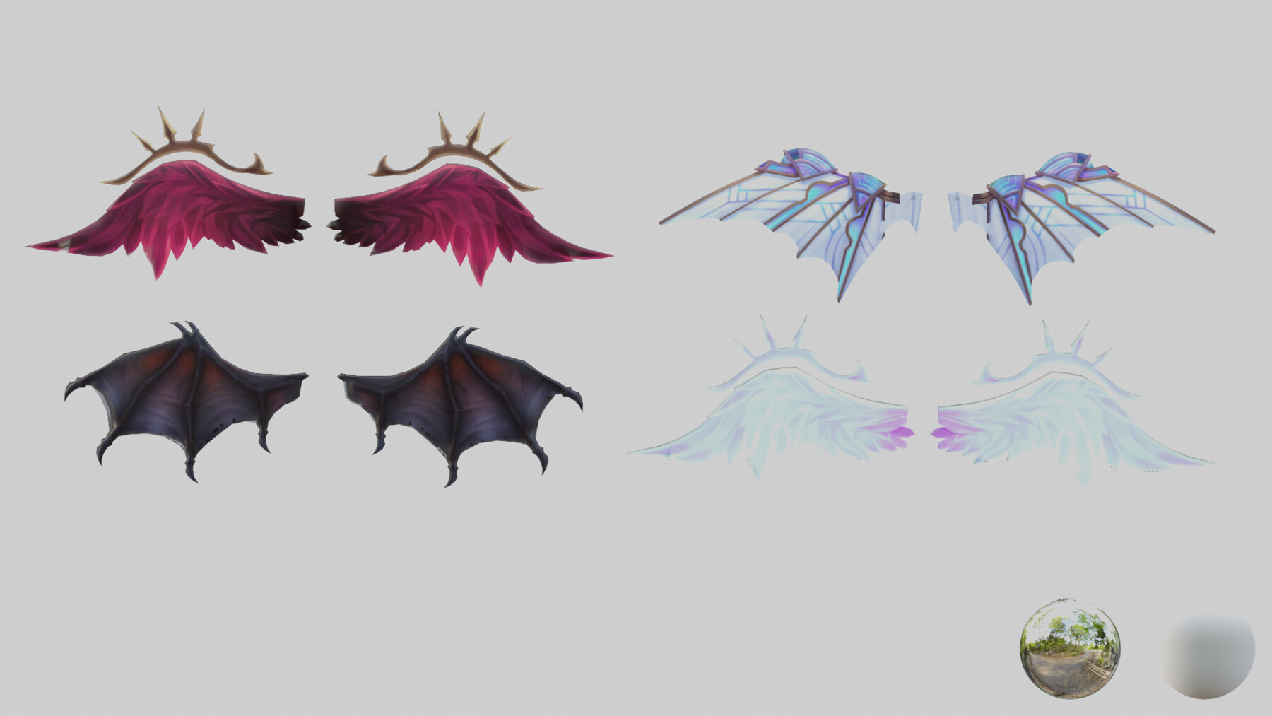 ArtStation - 4 wings pack for games | Game Assets