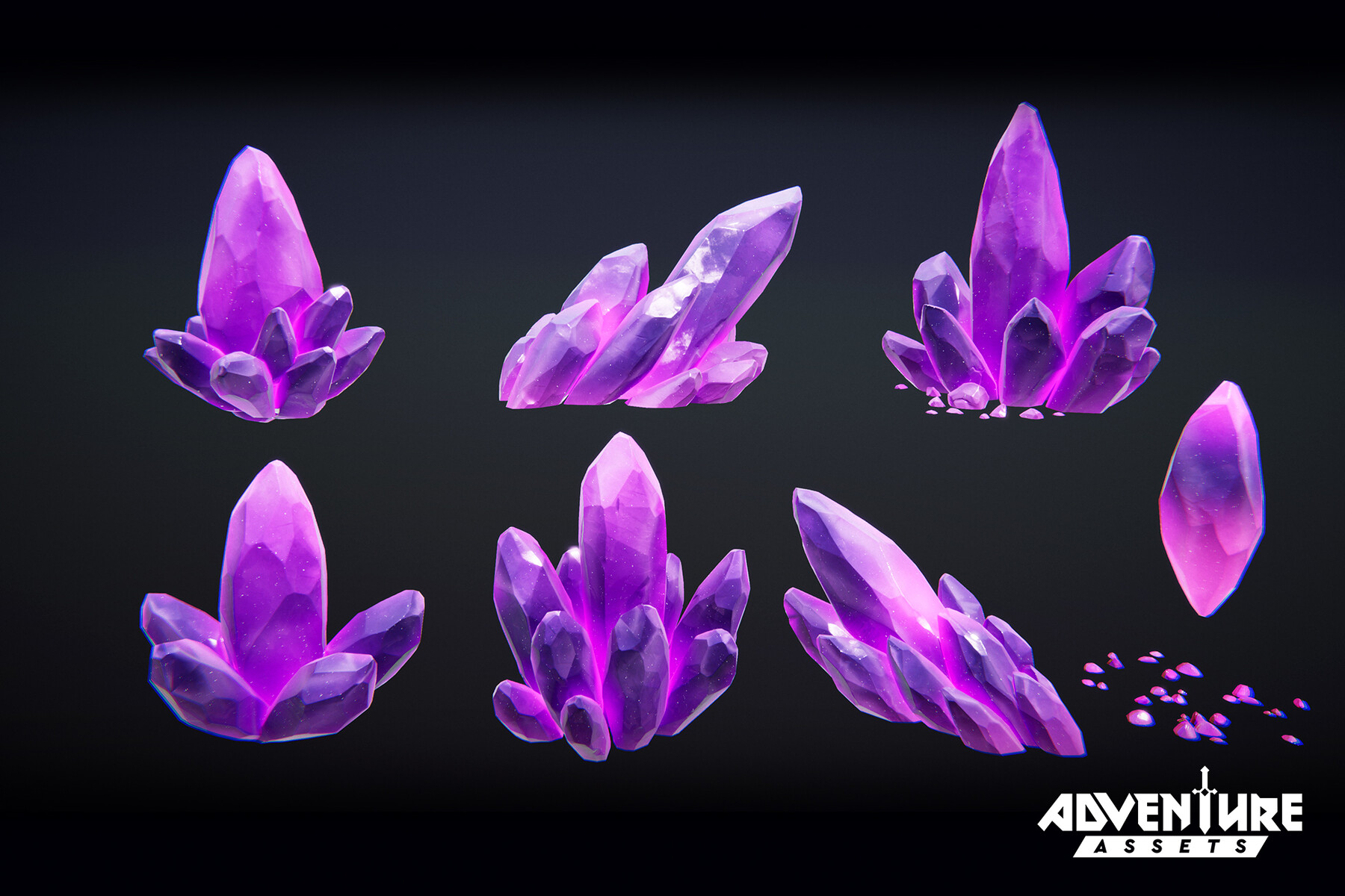 ArtStation - Ultimate Crystals Pack (Game Ready) | Game Assets