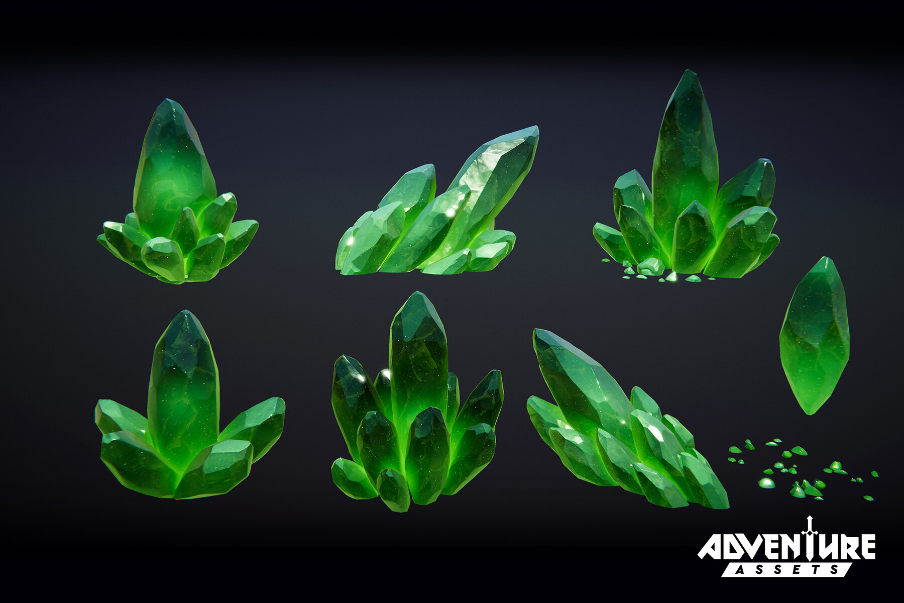 ArtStation - Ultimate Crystals Pack (Game Ready) | Game Assets