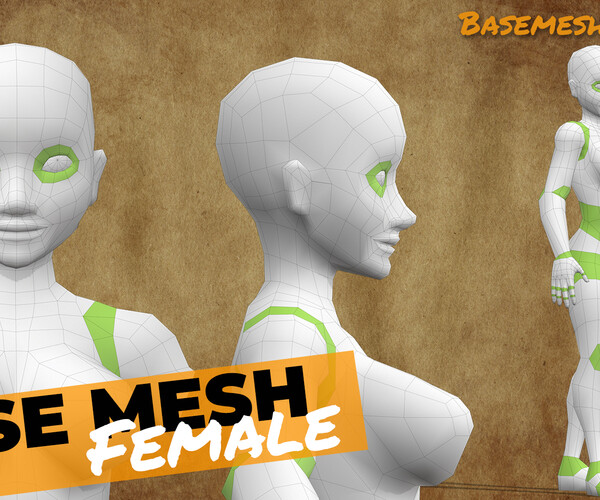 ArtStation - Base mesh Female stilyzed low poly | Resources