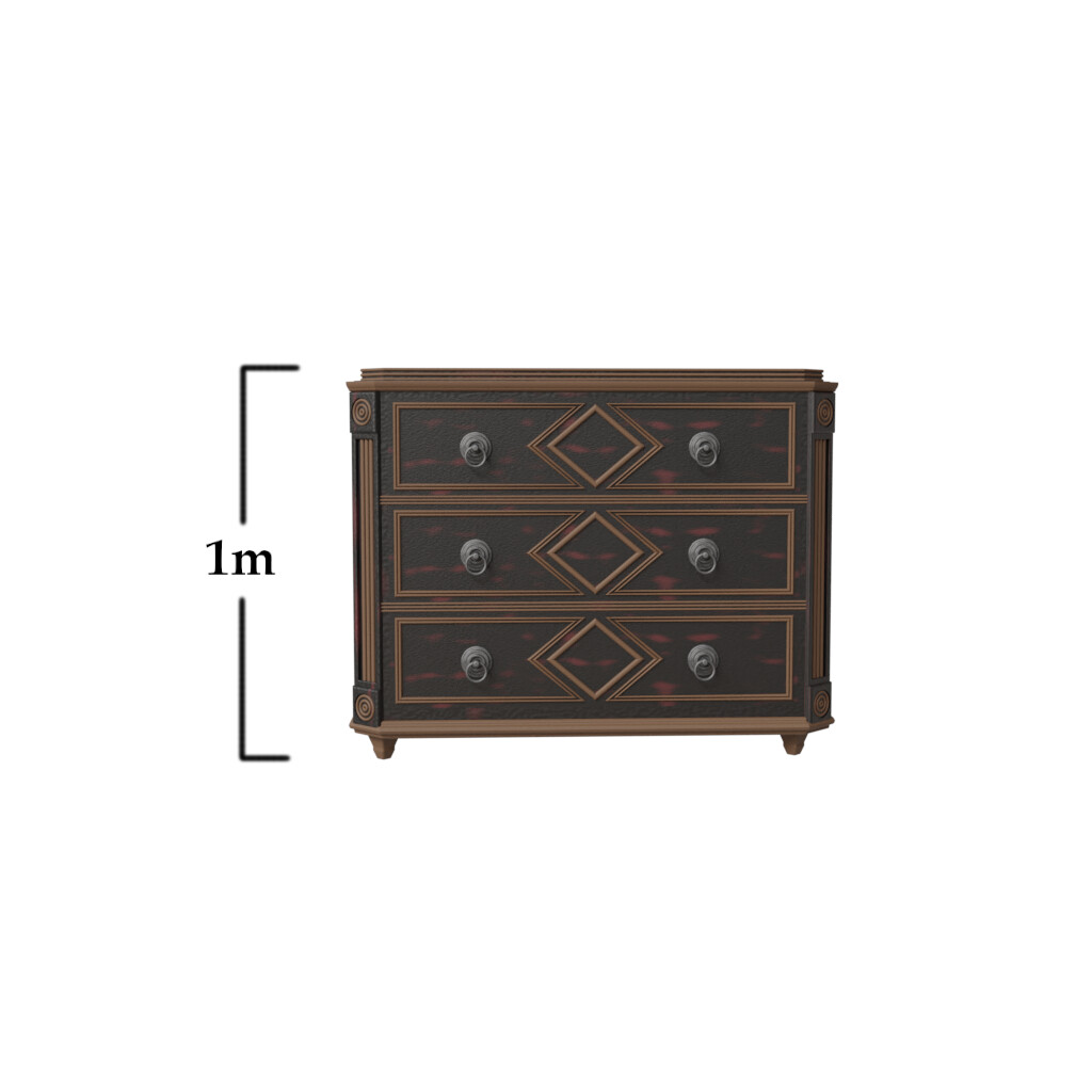 ArtStation - French Chest of Drawers | Game Assets