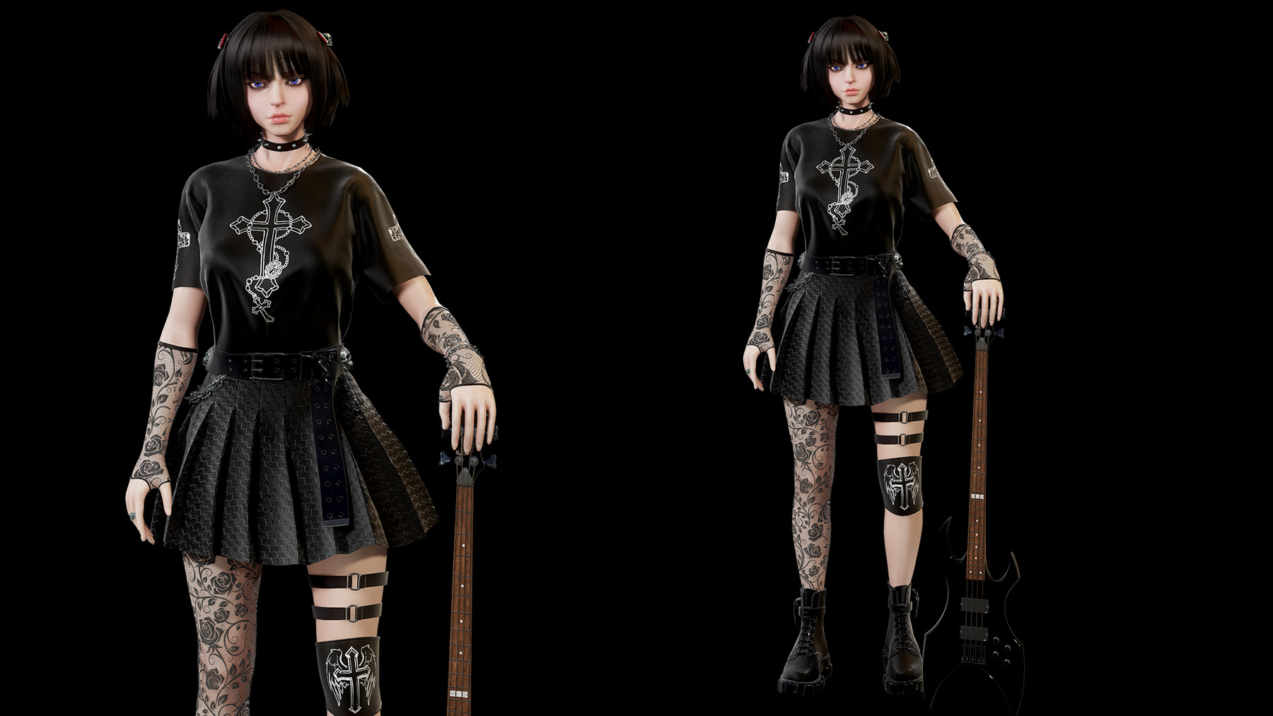 ArtStation - Rocker Girl HANNA | Game Assets