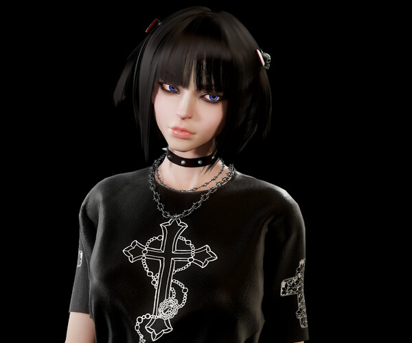 ArtStation - Rocker Girl HANNA | Game Assets