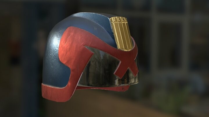 ArtStation - Judge Dredd's Helmet | Game Assets