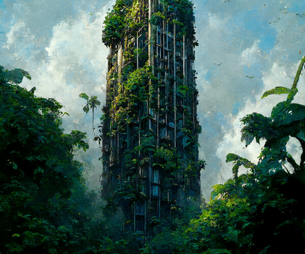 ArtStation - Skyscrapers overgrown by jungle | Artworks