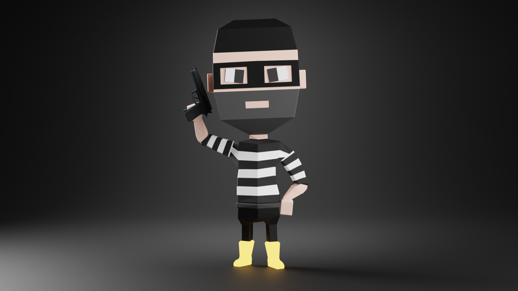 ArtStation - Thief Low Poly Rigged & Animated 3D Model | Resources