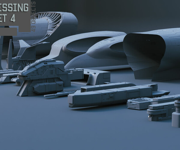 ArtStation - Scifi Kitbash Set 04 | Resources