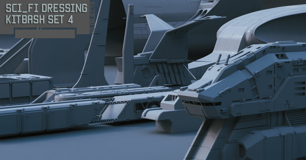 ArtStation - Scifi Kitbash Set 04 | Resources